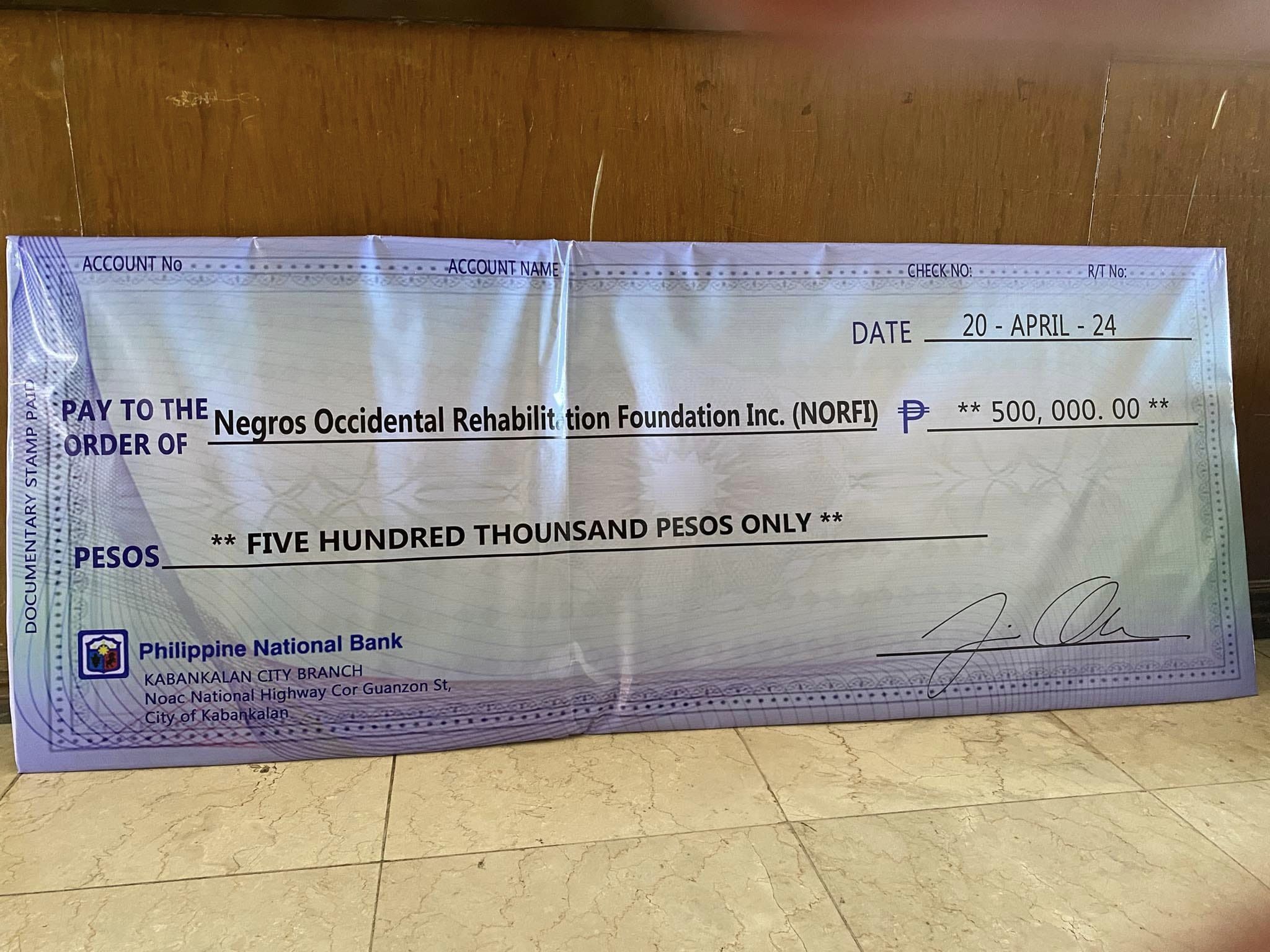 Kabankalan City Check Turnover – NORFI